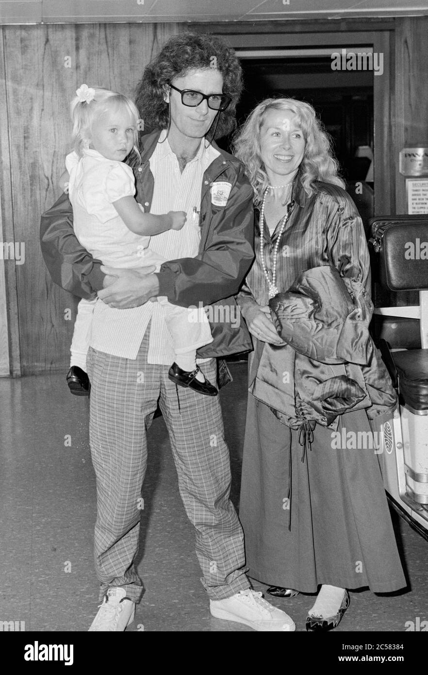 irish singer Gilbert O'Sullivan with his wife Aase and daughter Helen ...