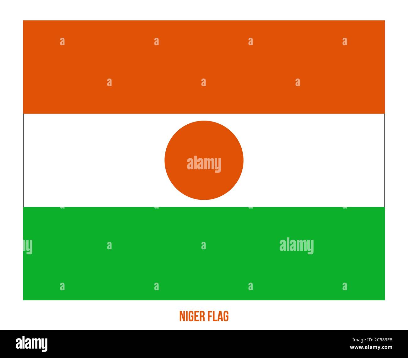 Niger Flag Vector Illustration on White Background. Niger National Flag ...