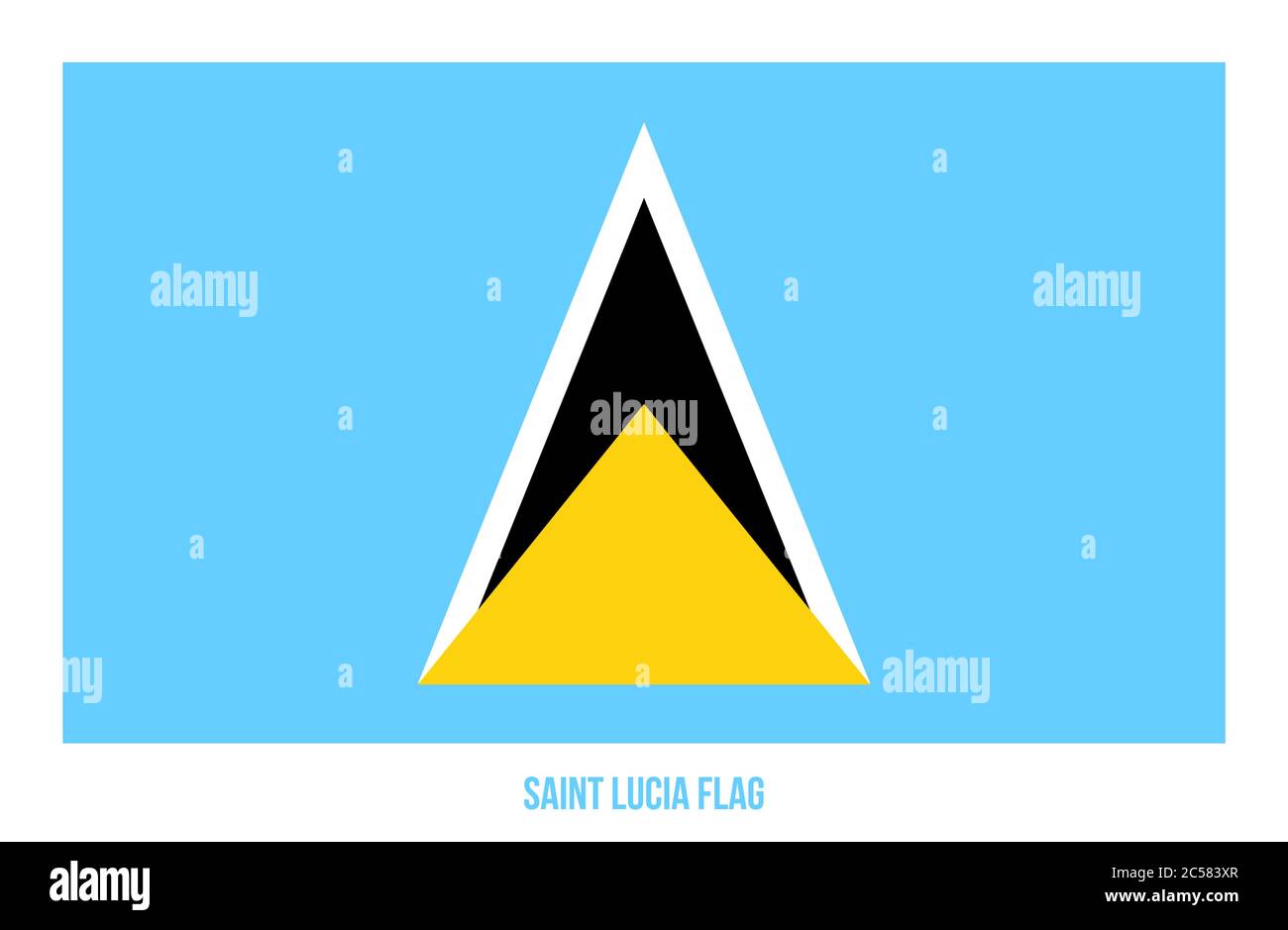 Saint Lucia Flag Vector Illustration on White Background. Saint Lucia ...
