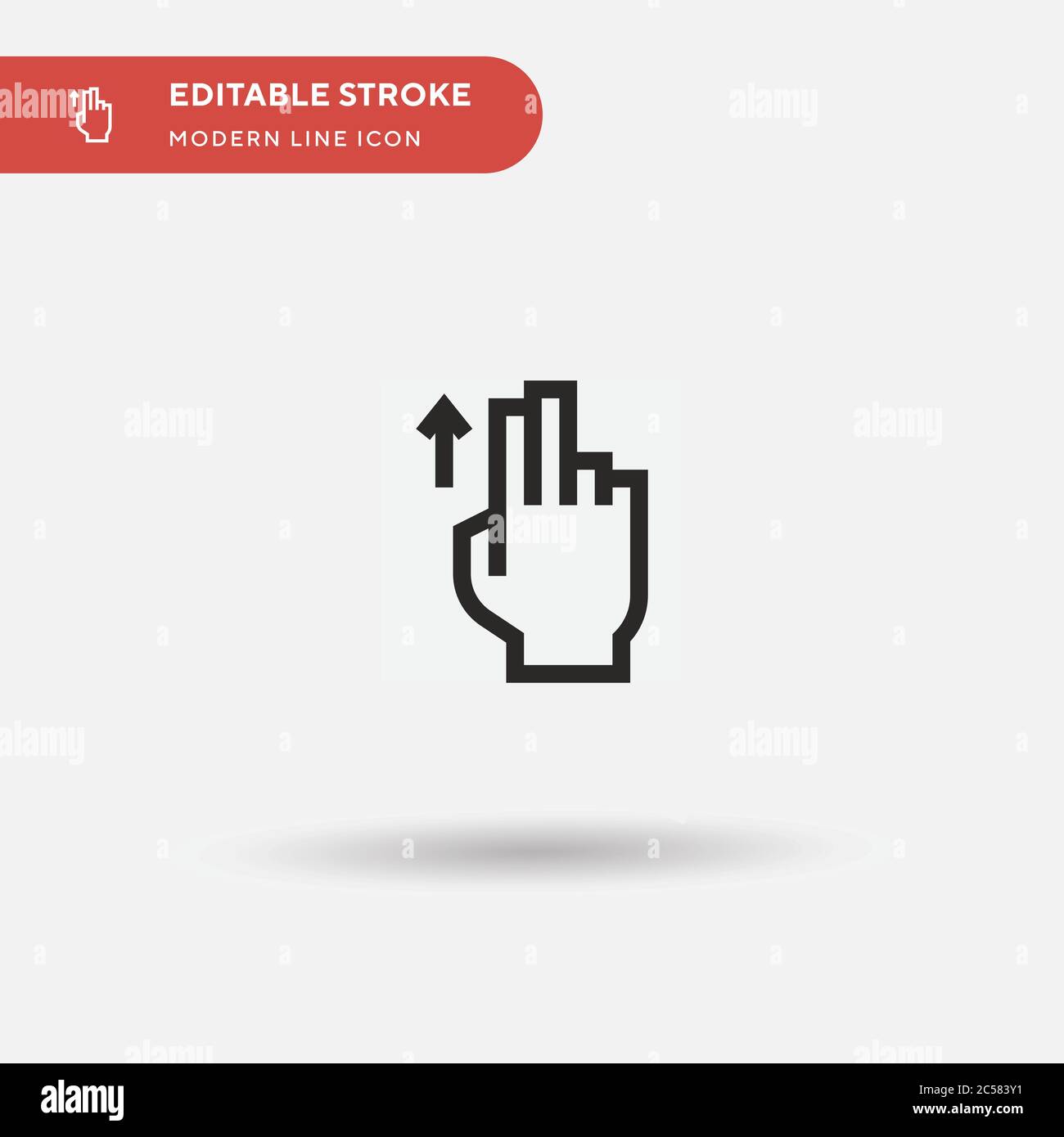 Scrolling Simple vector icon. Illustration symbol design template for ...