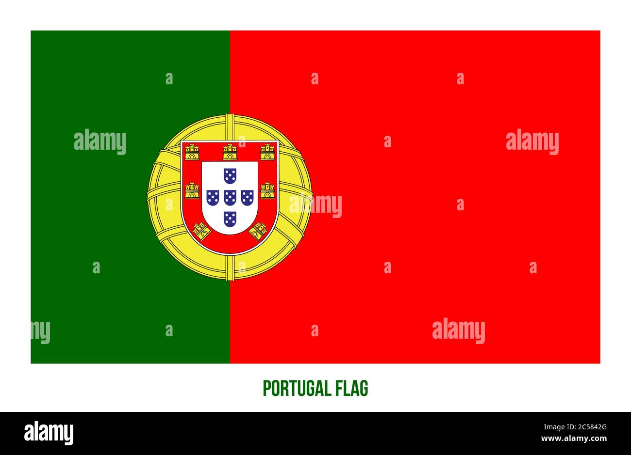 Portugal Flag Vector Illustration on White Background. Portugal ...