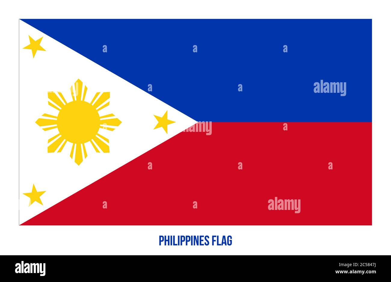 Philippines Flag Vector Illustration on White Background. Philippines ...