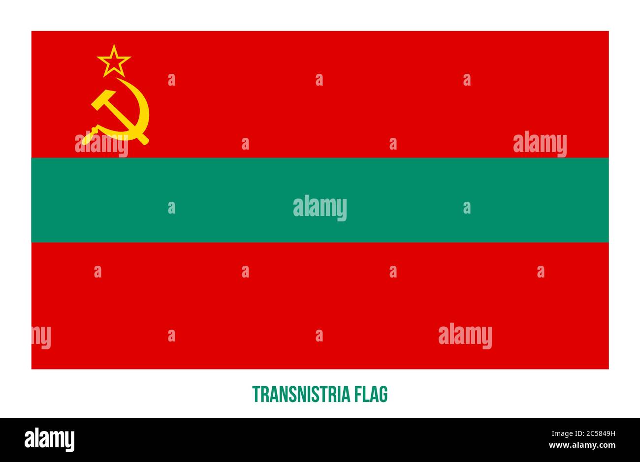 Transnistria Flag Vector Illustration on White Background. Transnistria ...