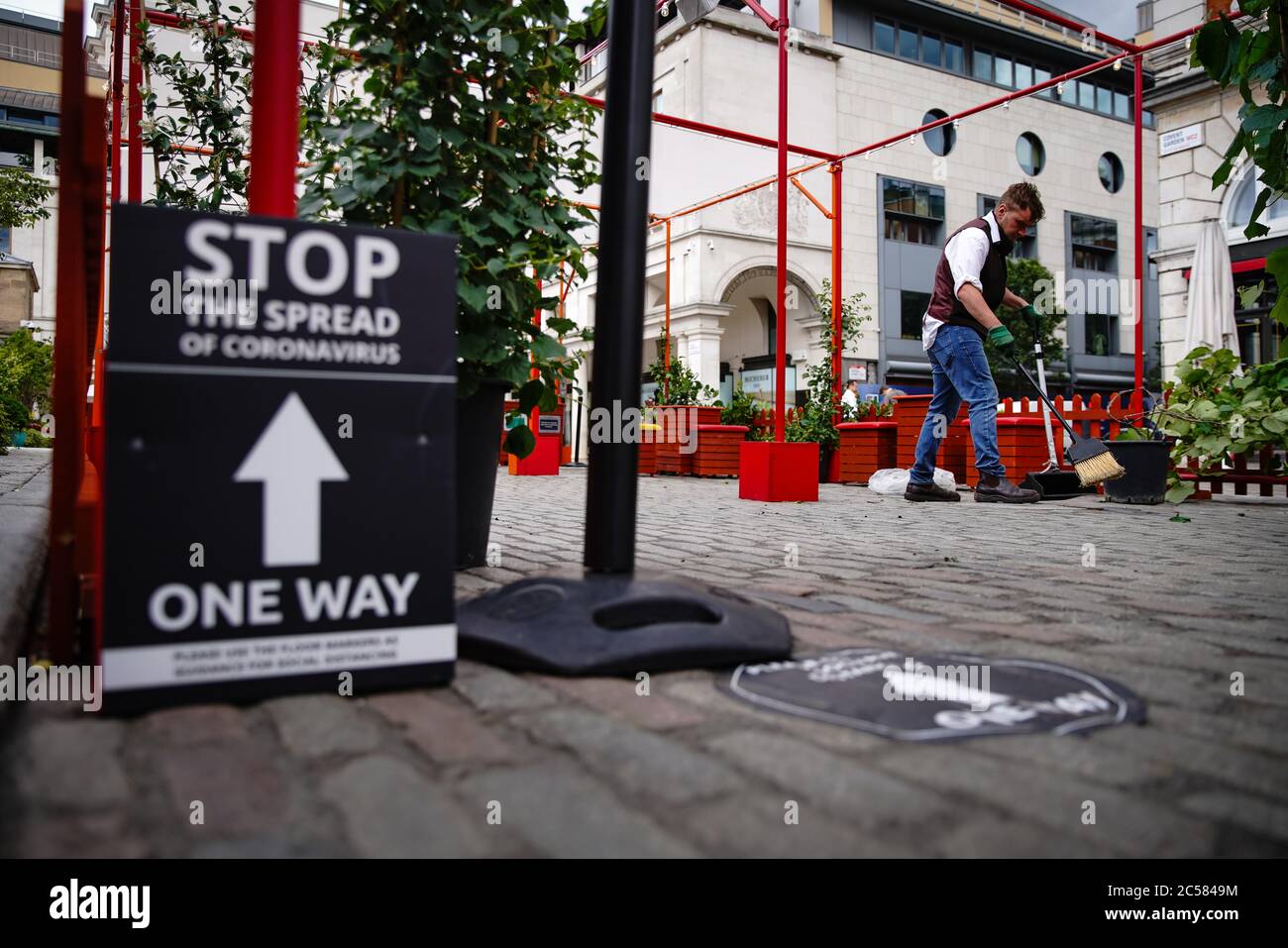Preparations underway in Covent Garden, London as further coronavirus ...