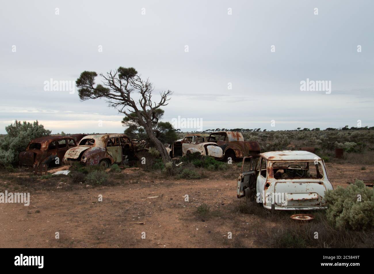 Koonalda Homestead Vintage Vehicle Graveyard Australia Outback Stock ...