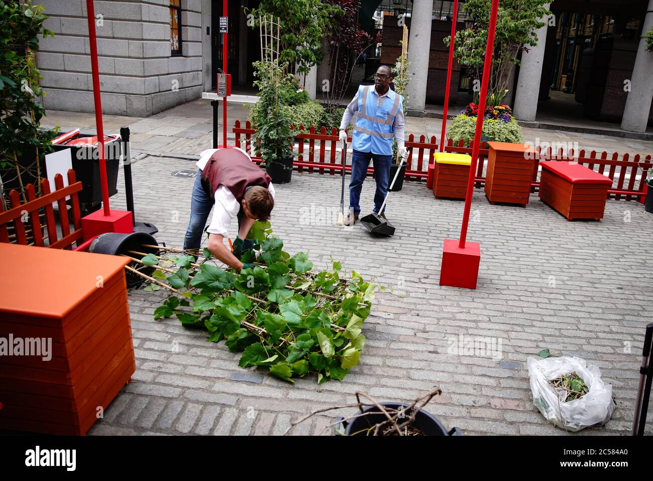 Preparations underway in Covent Garden, London as further coronavirus ...