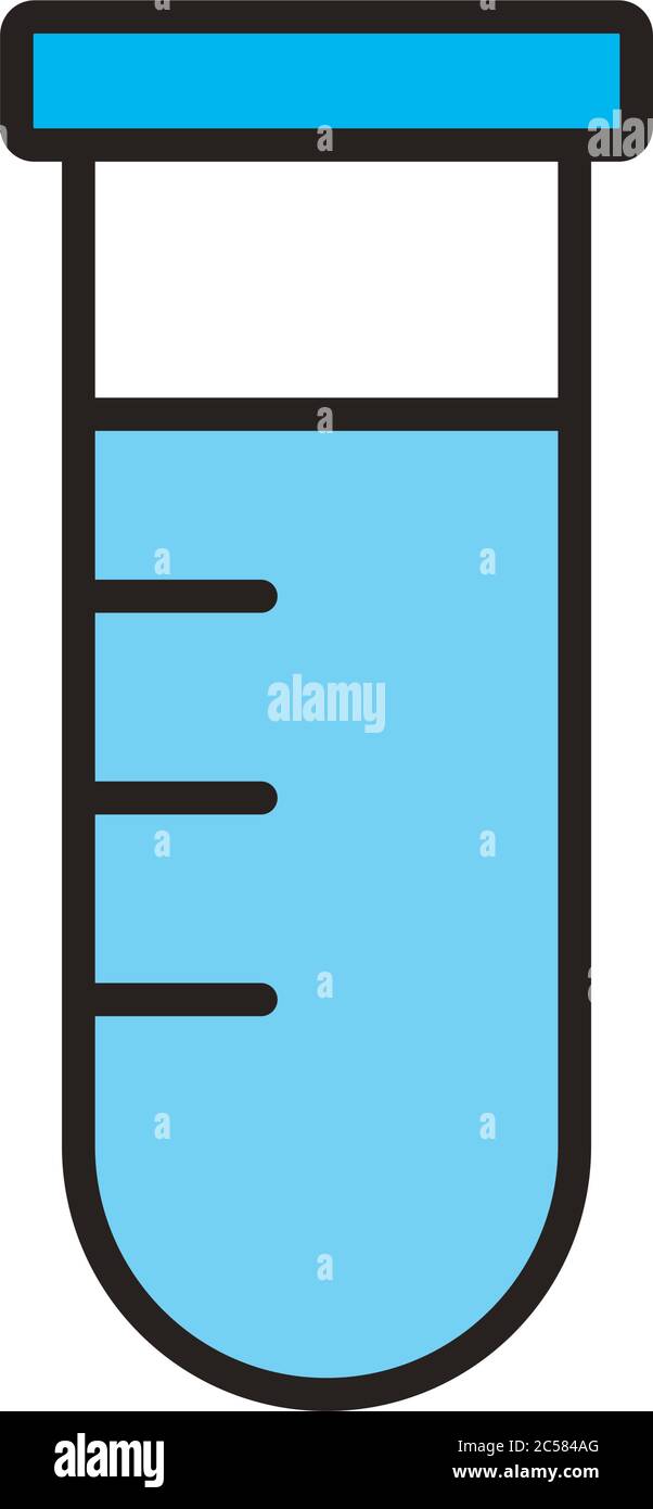 medical tube test laboratory line and fill style vector illustration ...