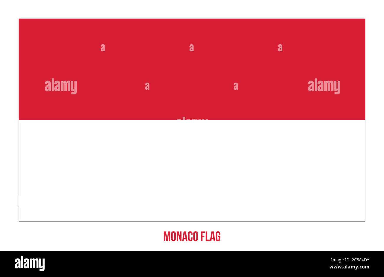 Monaco Flag Vector Illustration on White Background. Monaco National ...