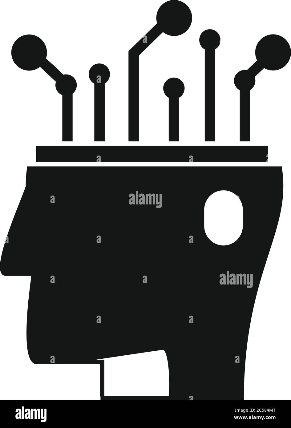 Ai automatic brain icon. Simple illustration of ai automatic brain ...