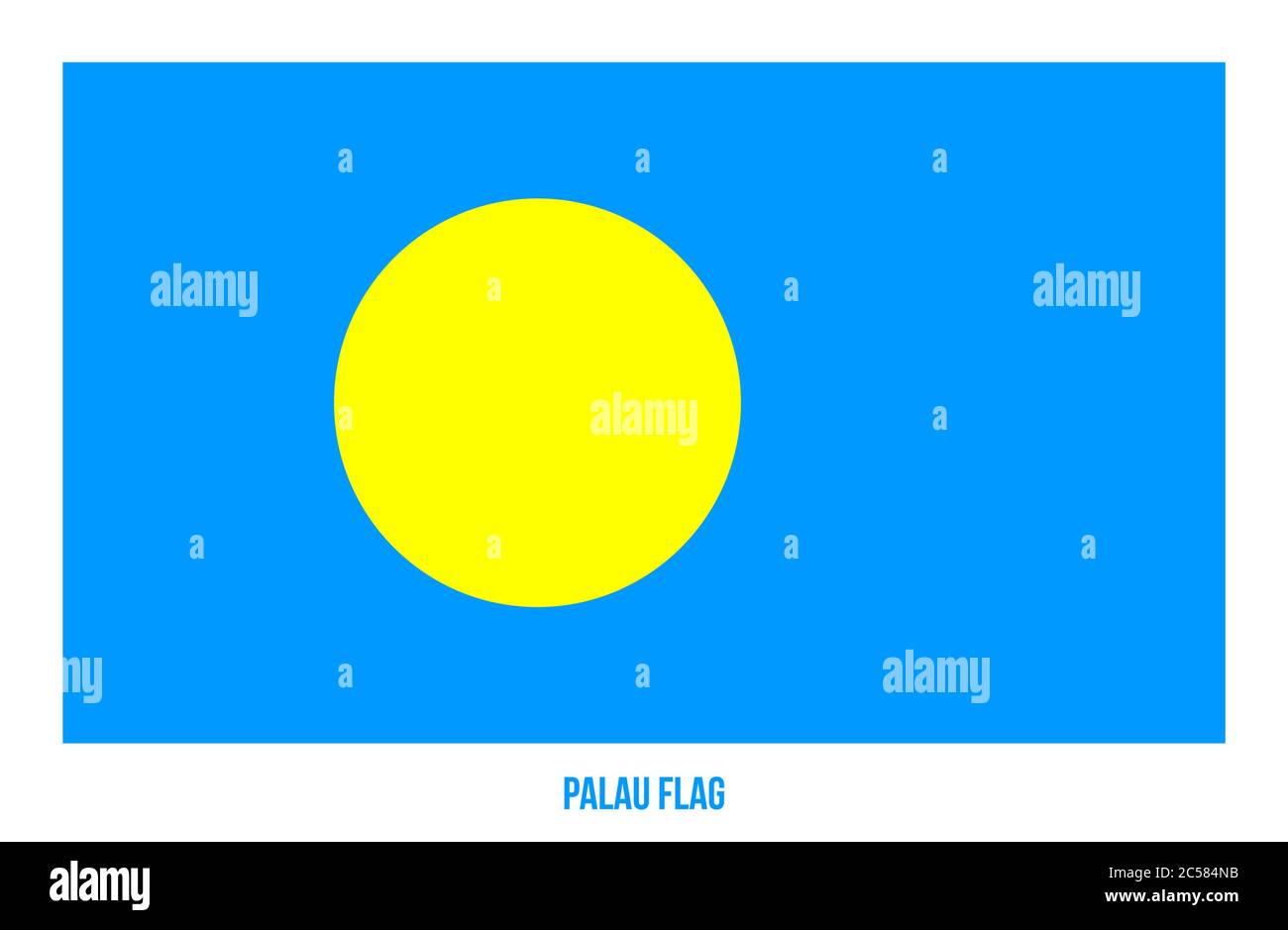 Palau Flag Vector Illustration on White Background. Palau National Flag ...