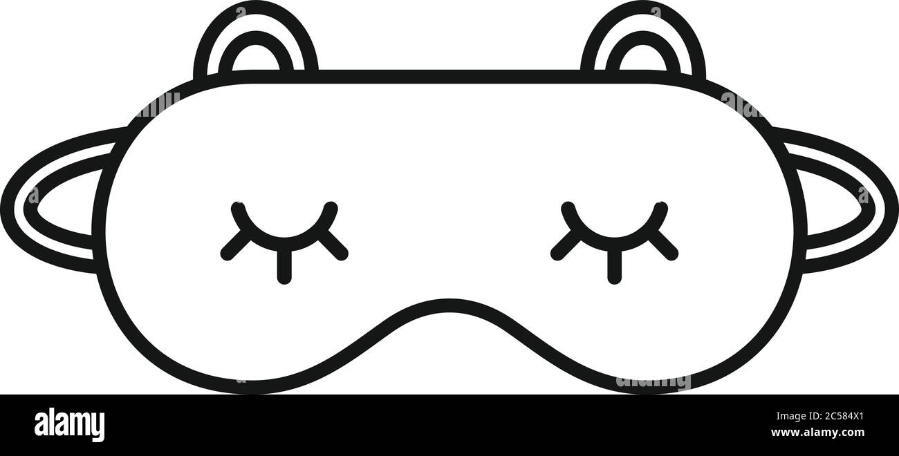 Spa sleeping mask icon. Outline spa sleeping mask vector icon for web ...