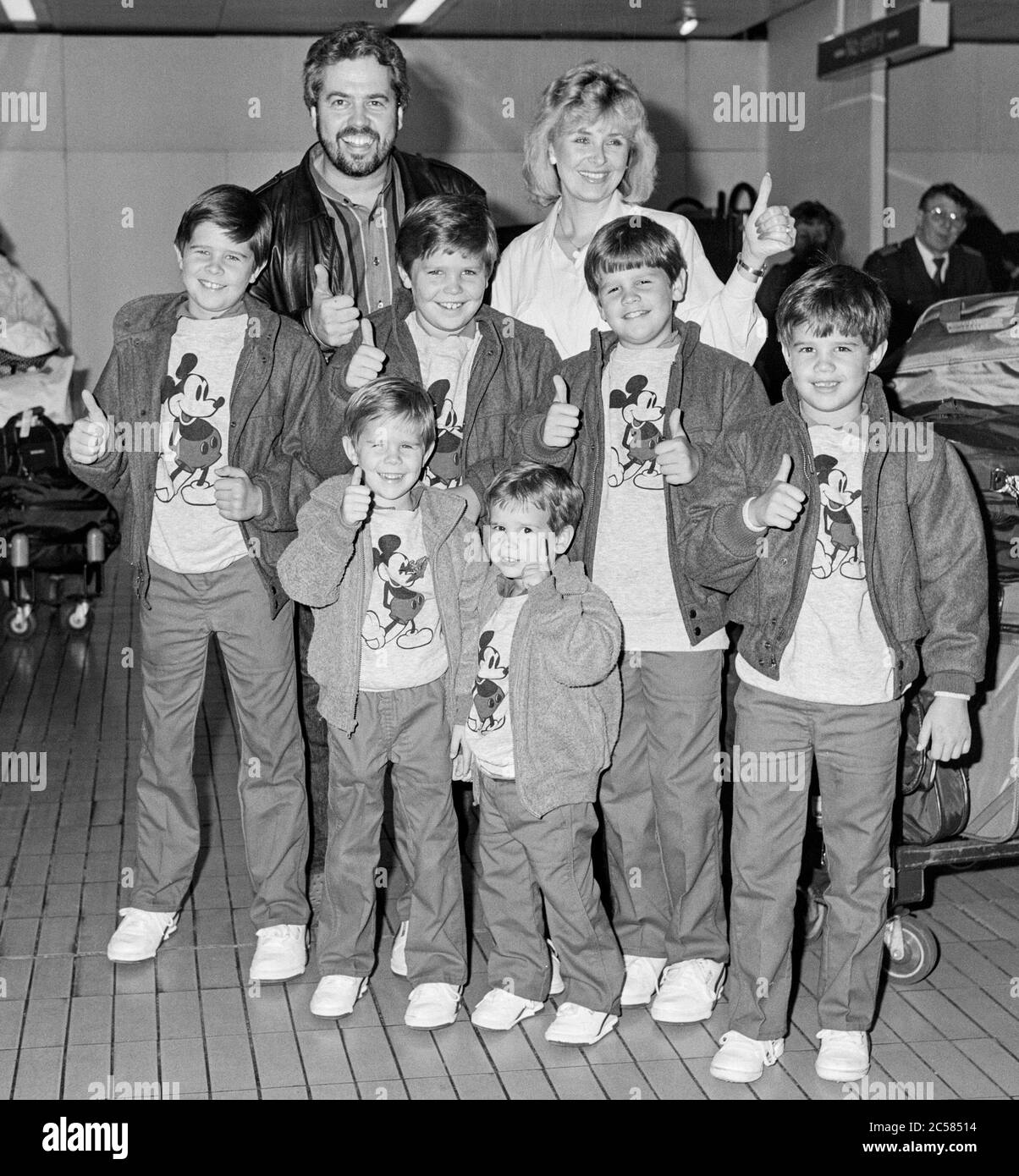 Alan Osmond and wife Suzanne with their sons know as the Osmond brothers second generation ...
