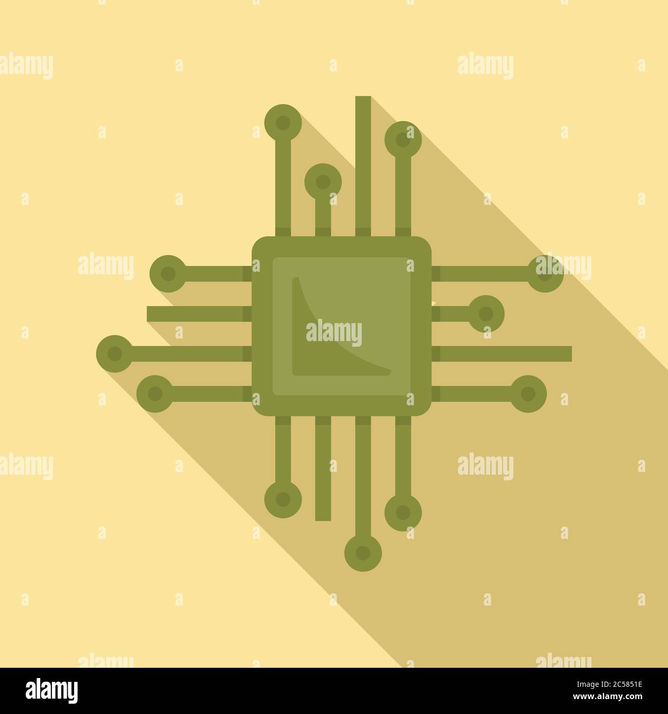 Smart processor icon. Flat illustration of smart processor vector icon ...