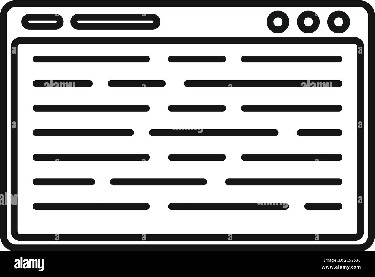 Web page machine learning icon. Outline web page machine learning ...
