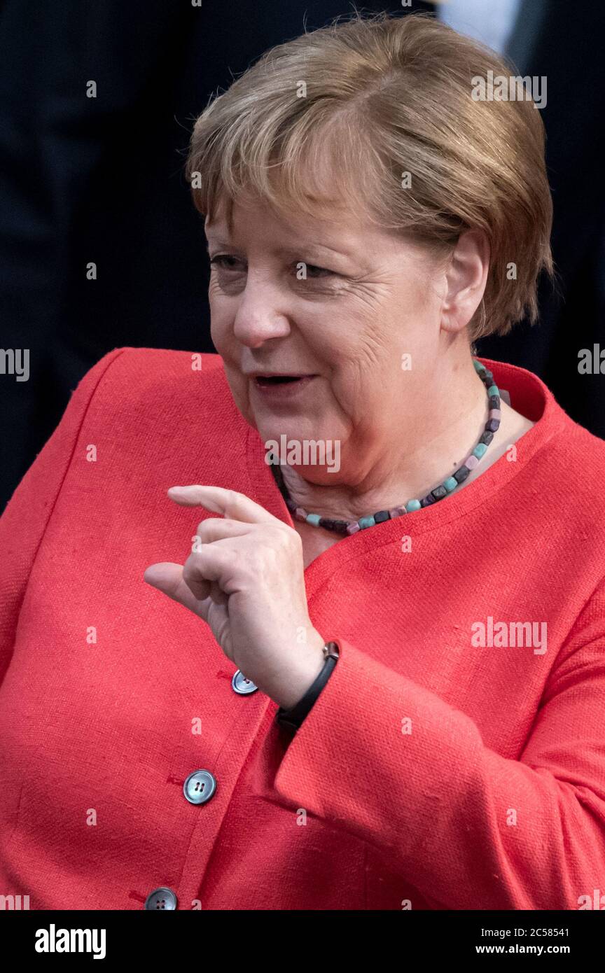 Berlin, Germany. 01st July, 2020. German Chancellor Angela Merkel (CDU ...