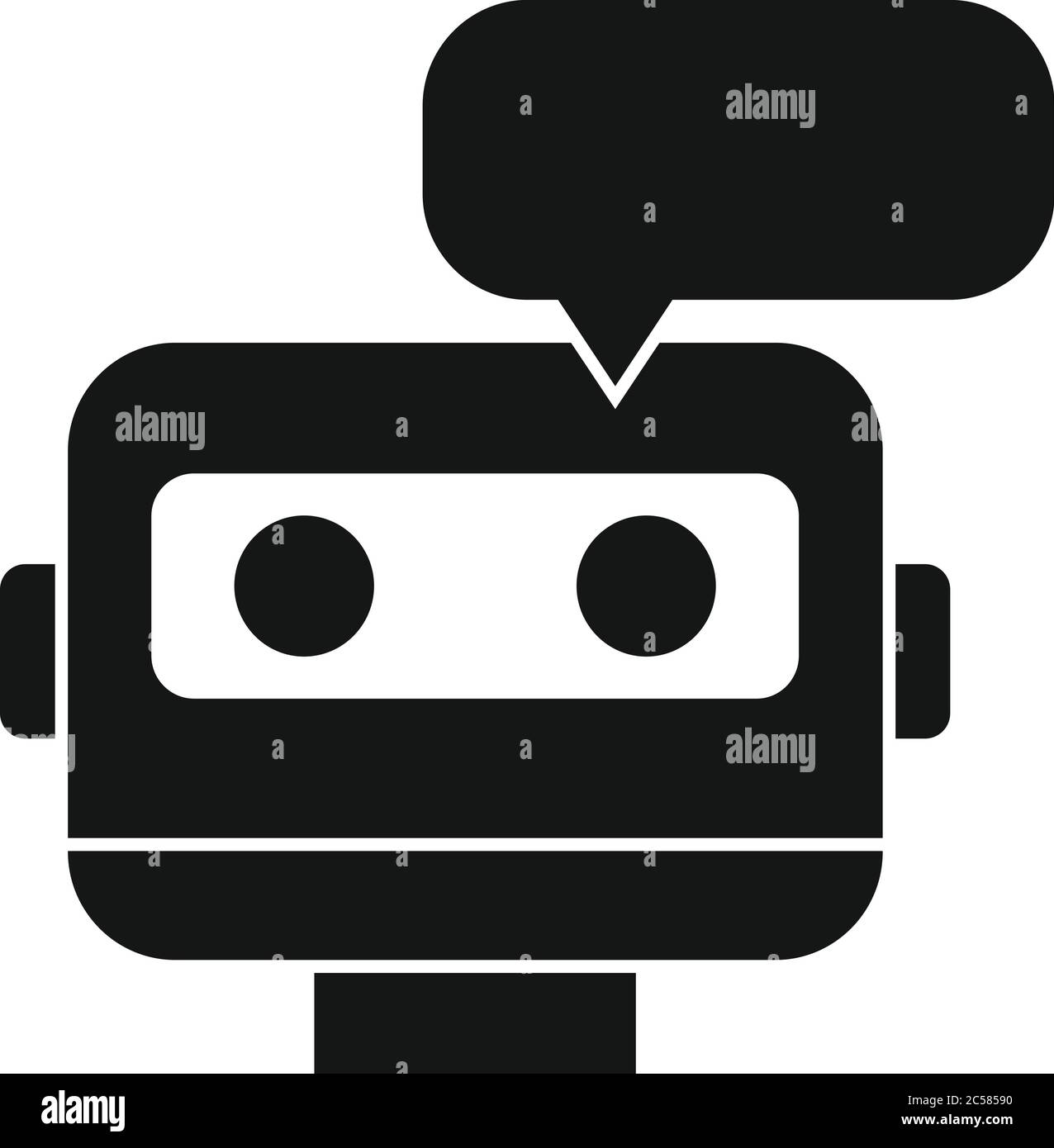 Chatbot icon. Simple illustration of chatbot vector icon for web design ...