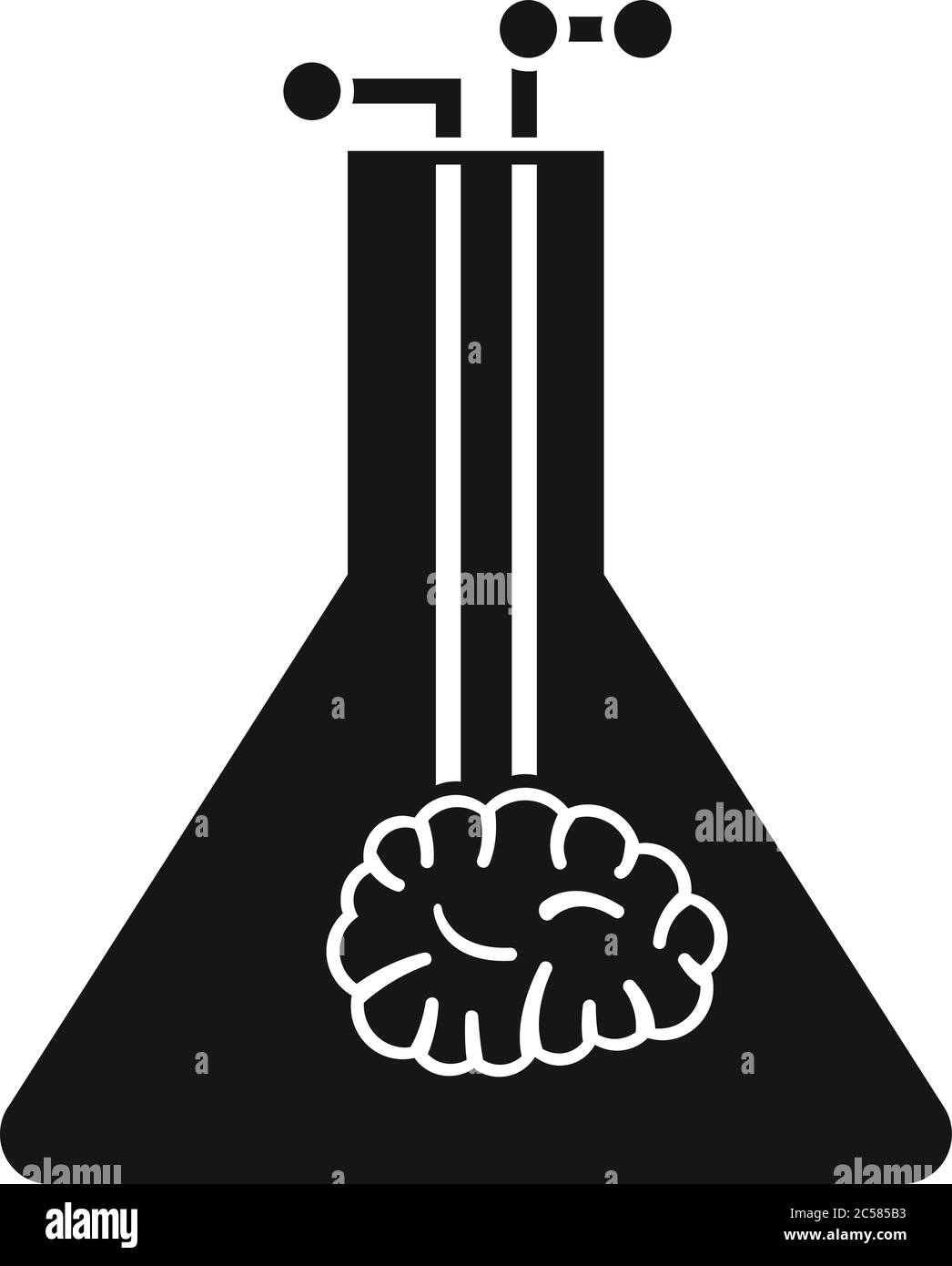 Ai Flask Brain Icon Simple Illustration Of Ai Flask Brain Vector Icon For Web Design Isolated