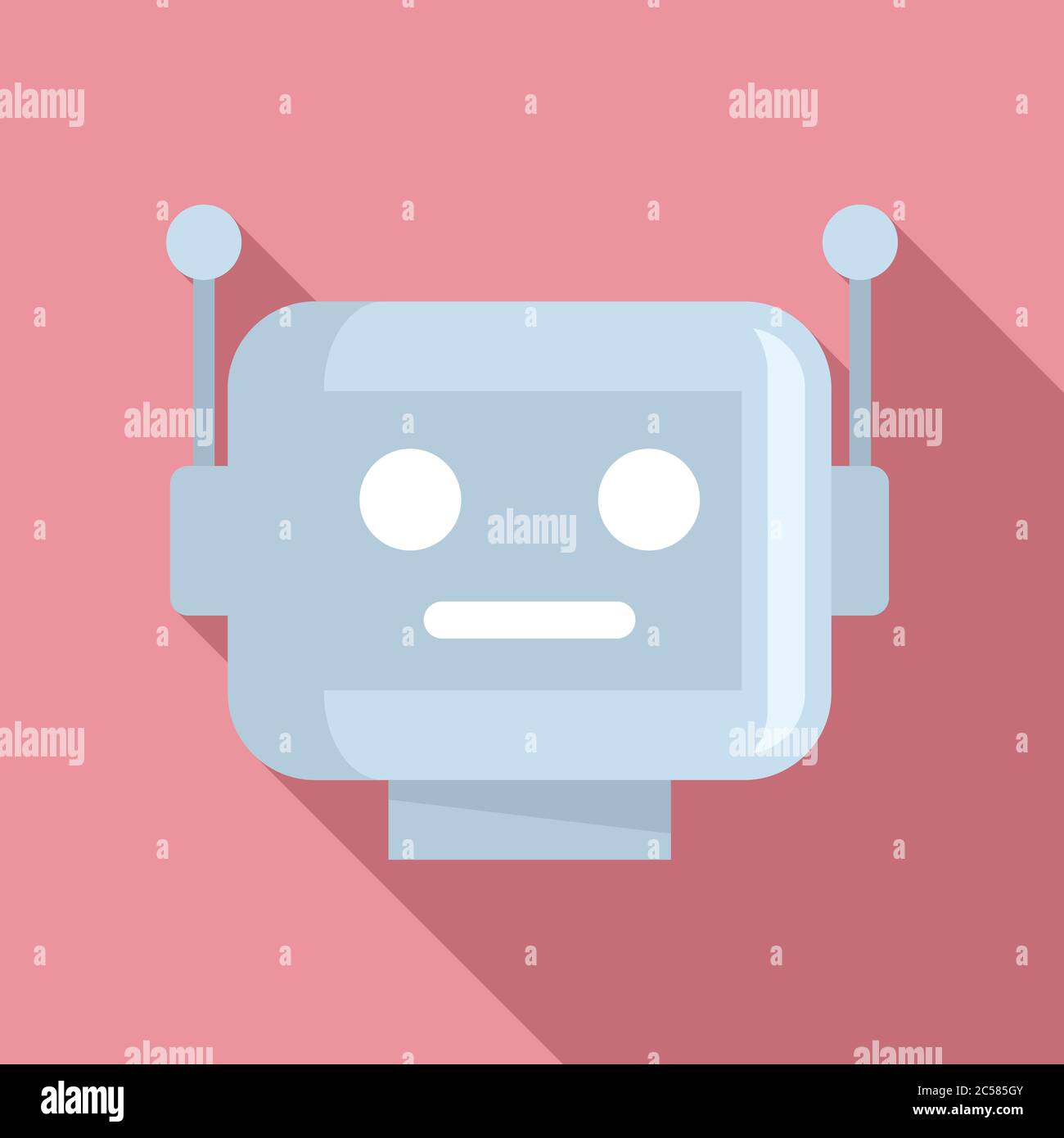 Cyber robot icon. Flat illustration of cyber robot vector icon for web ...