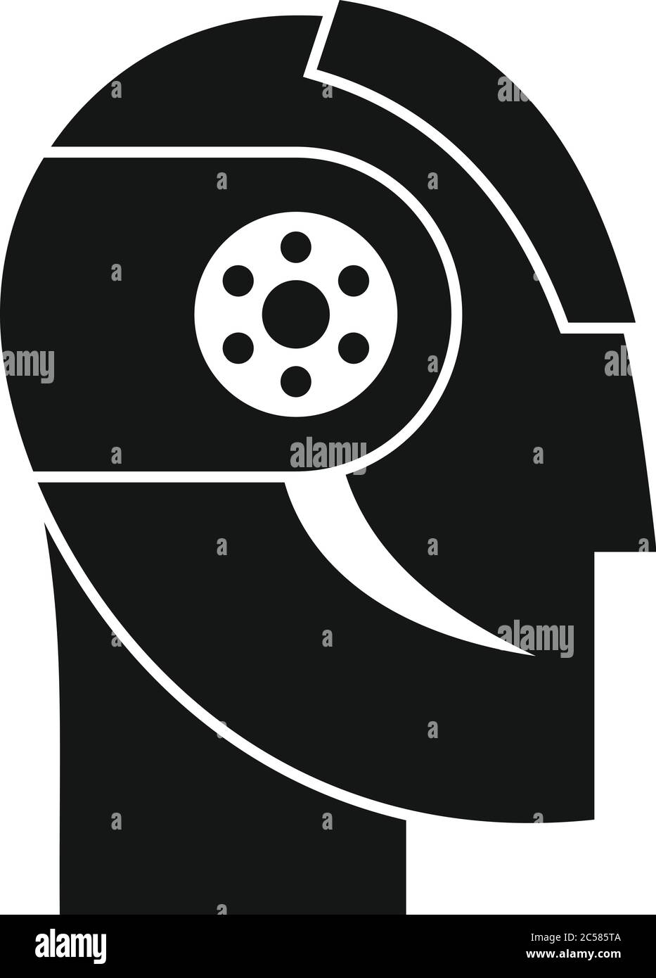 Modern robot head icon. Simple illustration of modern robot head vector ...