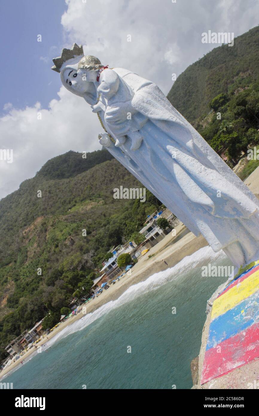The virgin on the chichiriviche coast in venezuela Stock Photo - Alamy