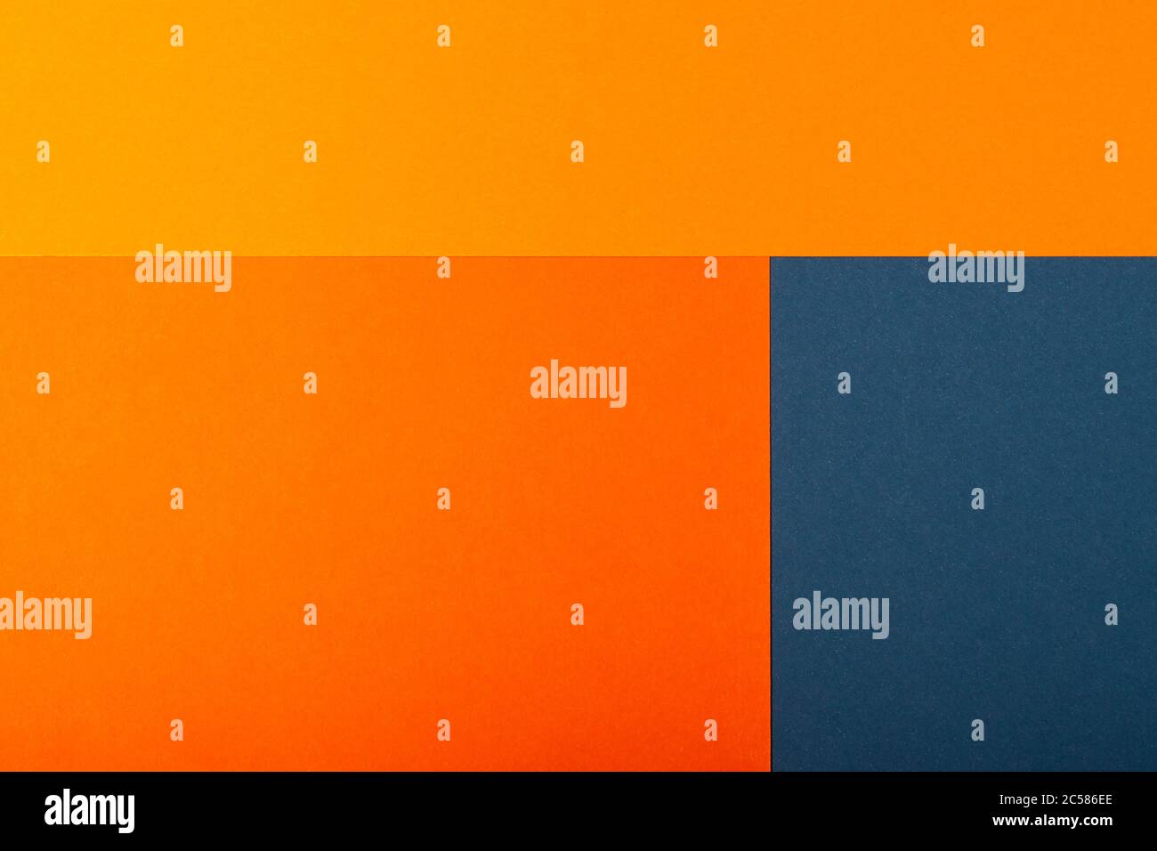 Abstract geometric paper background. Trendy blue and orange colors ...