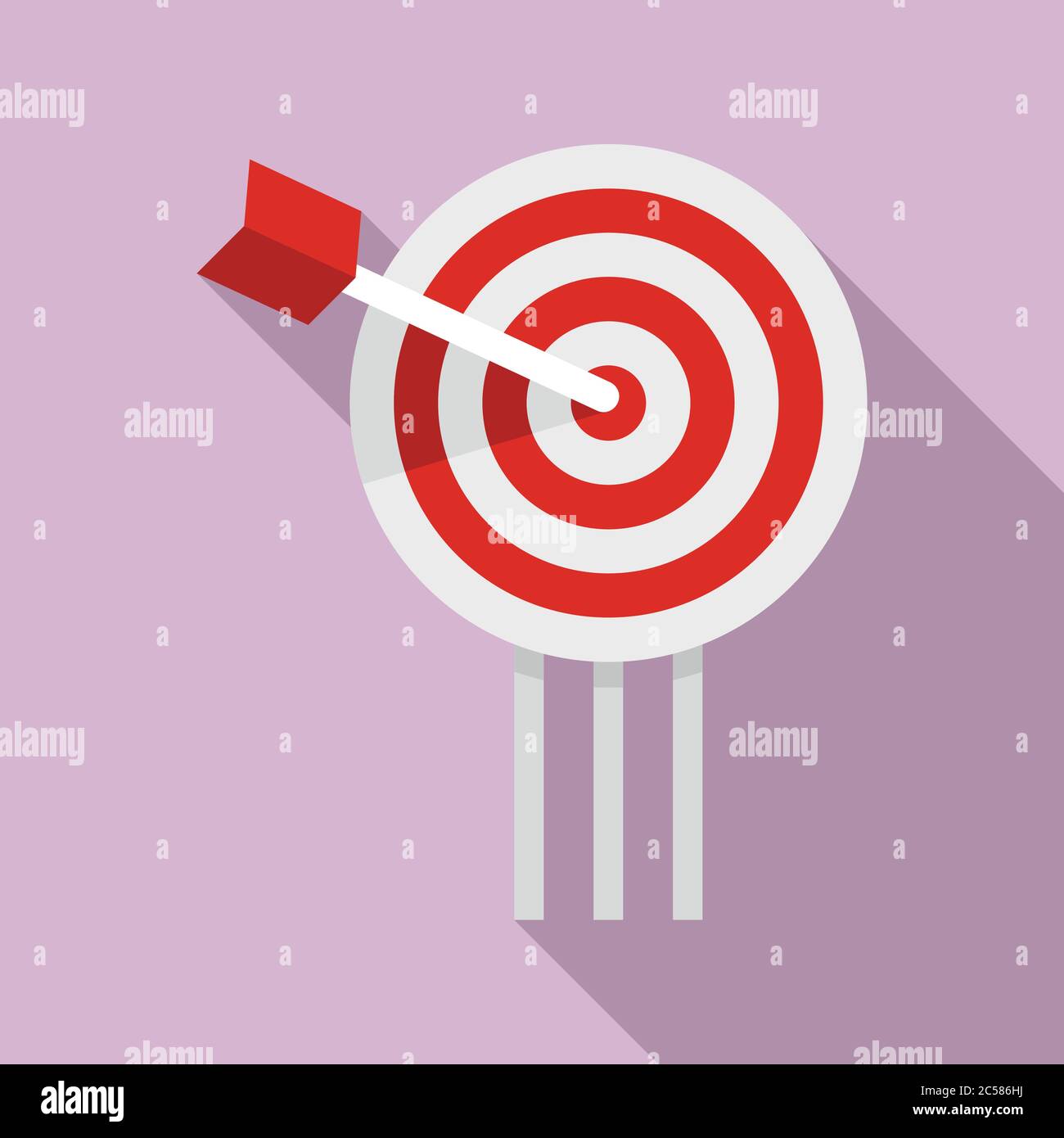 Video game arch target icon. Flat illustration of video game arch ...