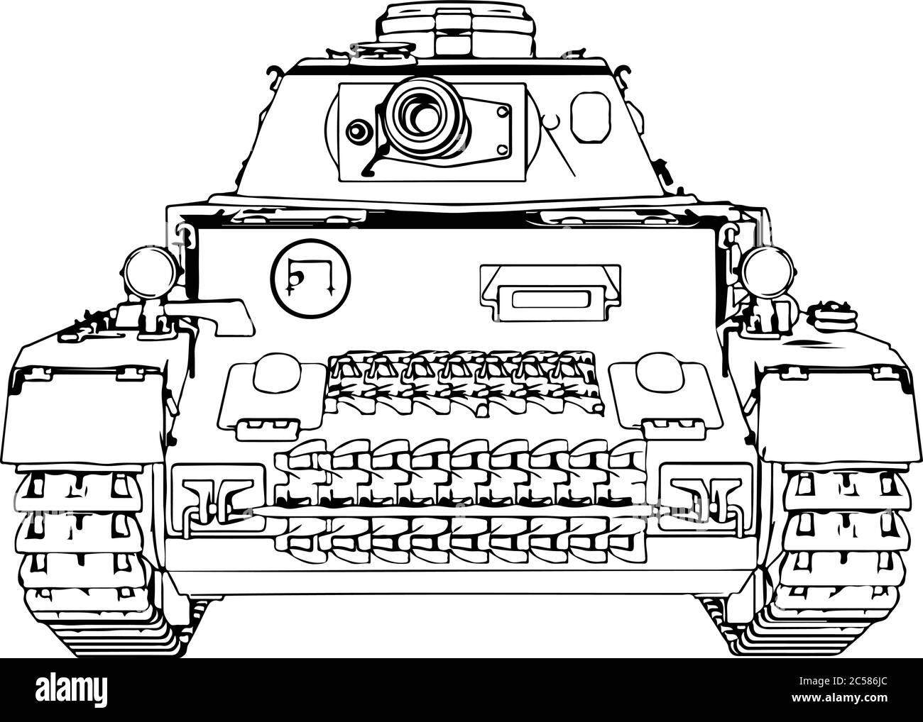 sketch of old military equipment tank vector Stock Vector Image & Art ...