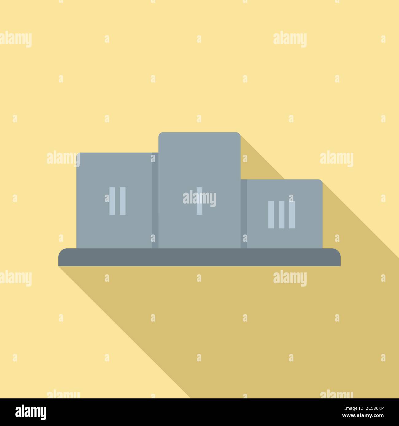 Gamification podium icon. Flat illustration of gamification podium ...