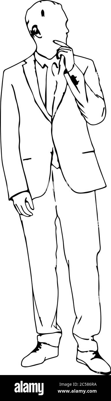 sketch standing men vector Stock Vector Image & Art - Alamy
