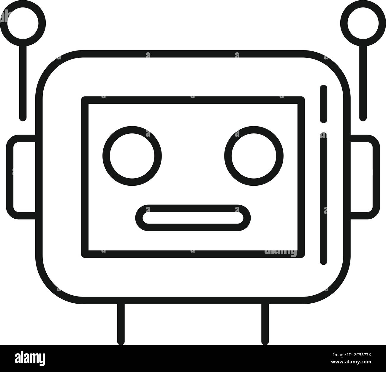 Cyber robot icon. Outline cyber robot vector icon for web design ...