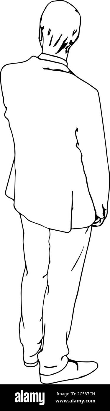 sketch standing men vector Stock Vector Image & Art - Alamy