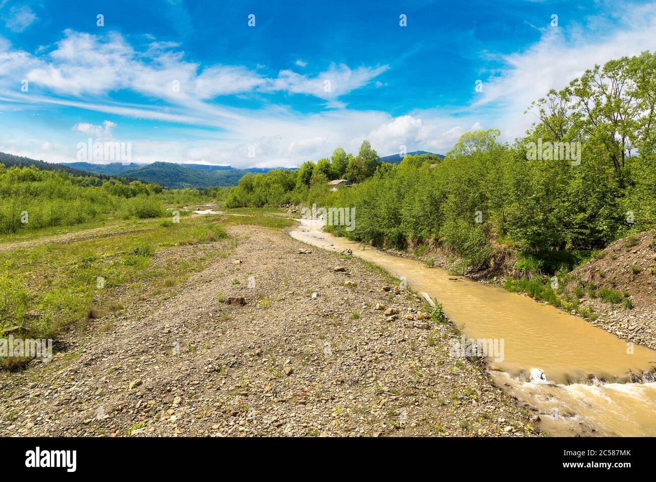Dry river in a beautiful summer day Stock Photo - Alamy