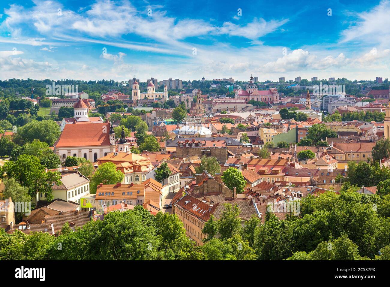 Vilnius cityscape in a beautiful summer day, Lithuania Stock Photo - Alamy
