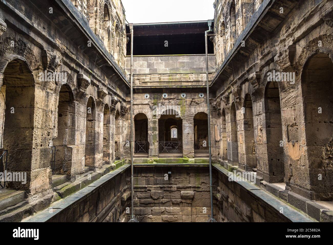 The Porta Nigra (Black Gate) in Trier in a beautiful summer day ...