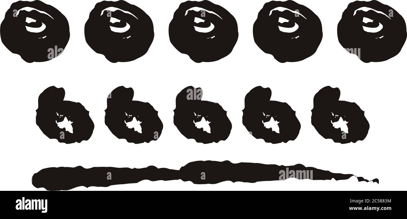 twister circular forms and lines creative design with brush stroke ...