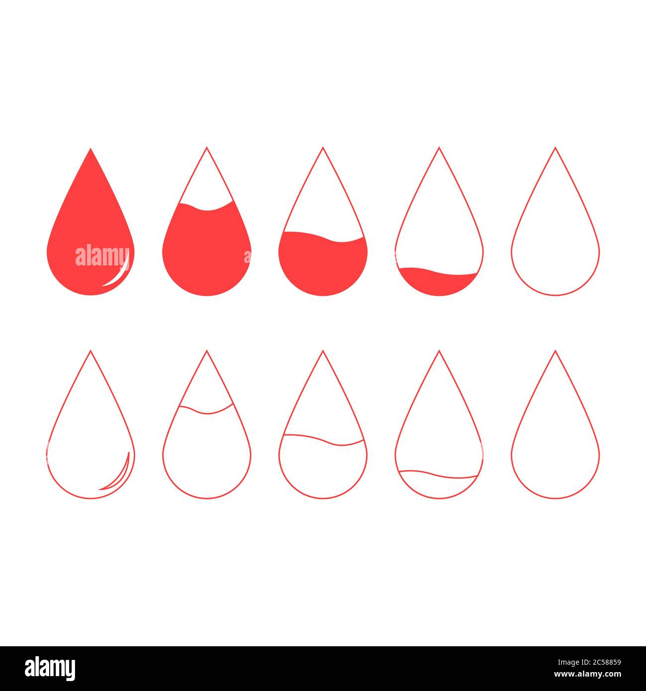 Scale with menstrual drops isolated set. For packaging design of ...