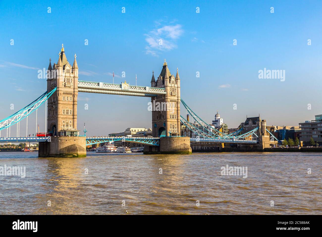 Tower Bridge in London in a beautiful summer day, England, United ...