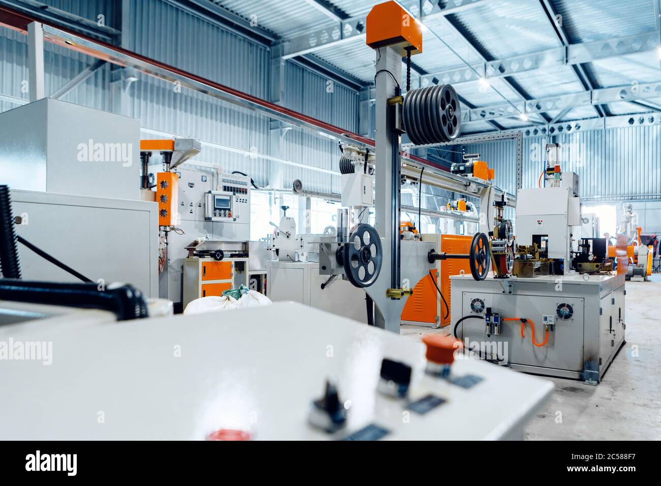 Inside the new factory manufacturing electrical cable. Cable production ...