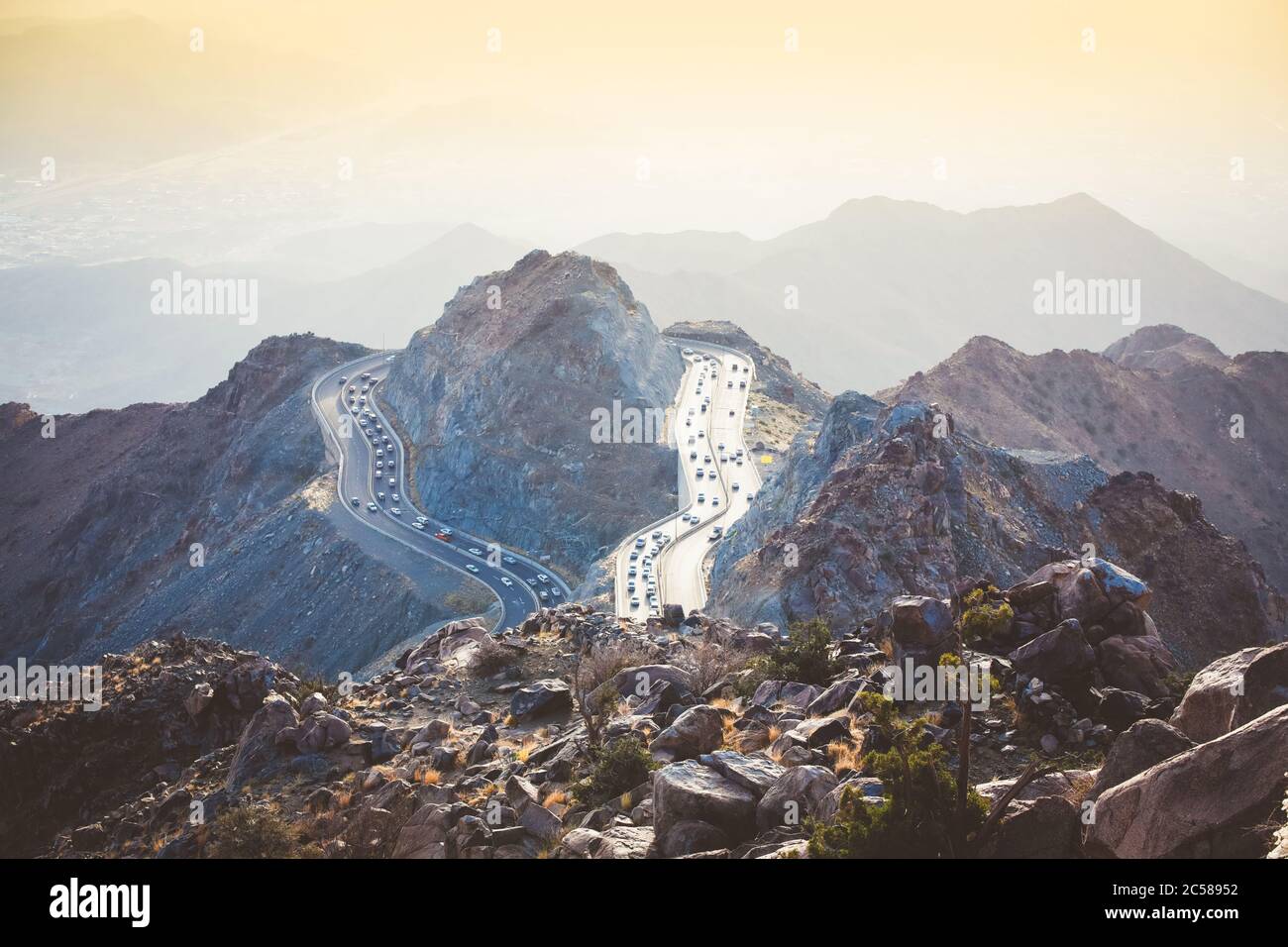 Al - Taif, Al - Hada Saudi ArabiaBeautiful sunset view Stock Photo - Alamy