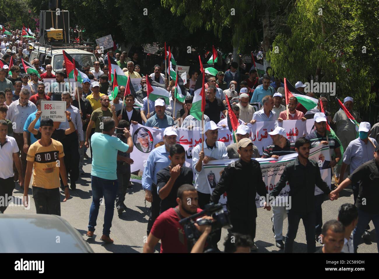 Gaza City The Gaza Strip Palestine 1st July 2020 Palestinians Take
