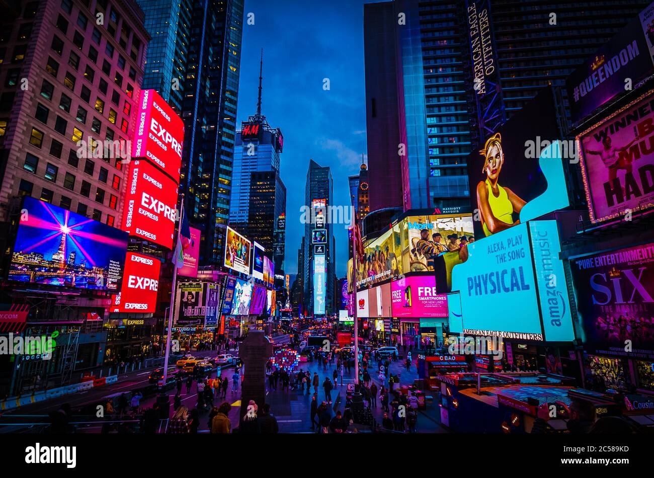 Times square lighting hi-res stock photography and images - Alamy