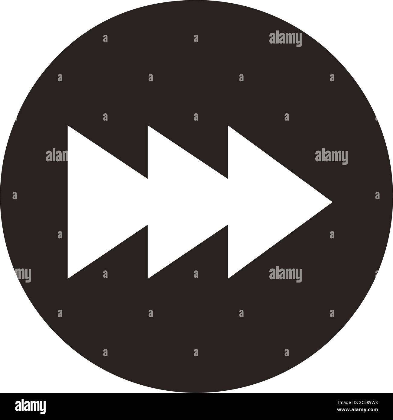 arrows right direction button silhouette style icon vector illustration ...