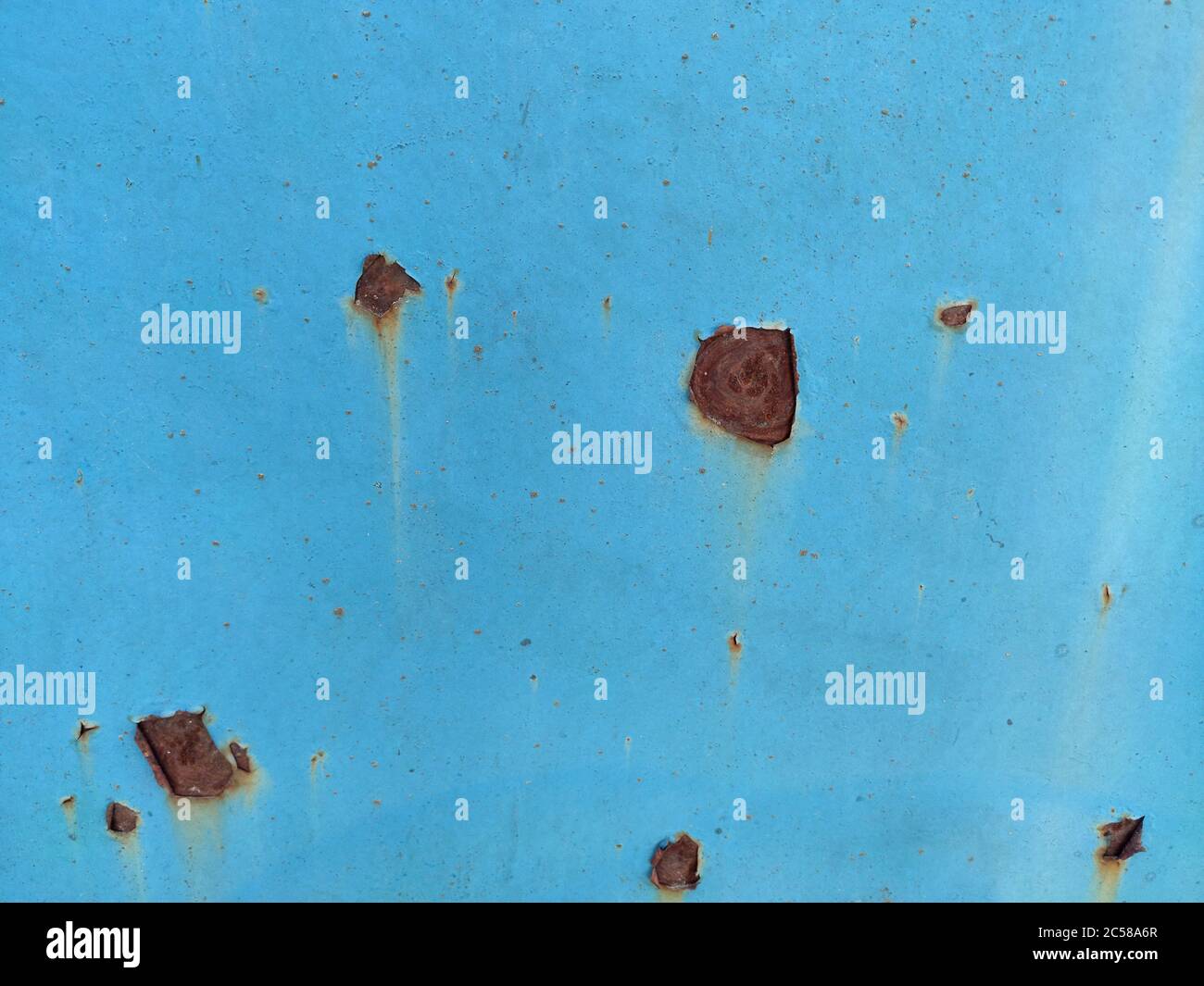 Corroded metal background. Rusted blue painted metal wall. Rusty metal ...