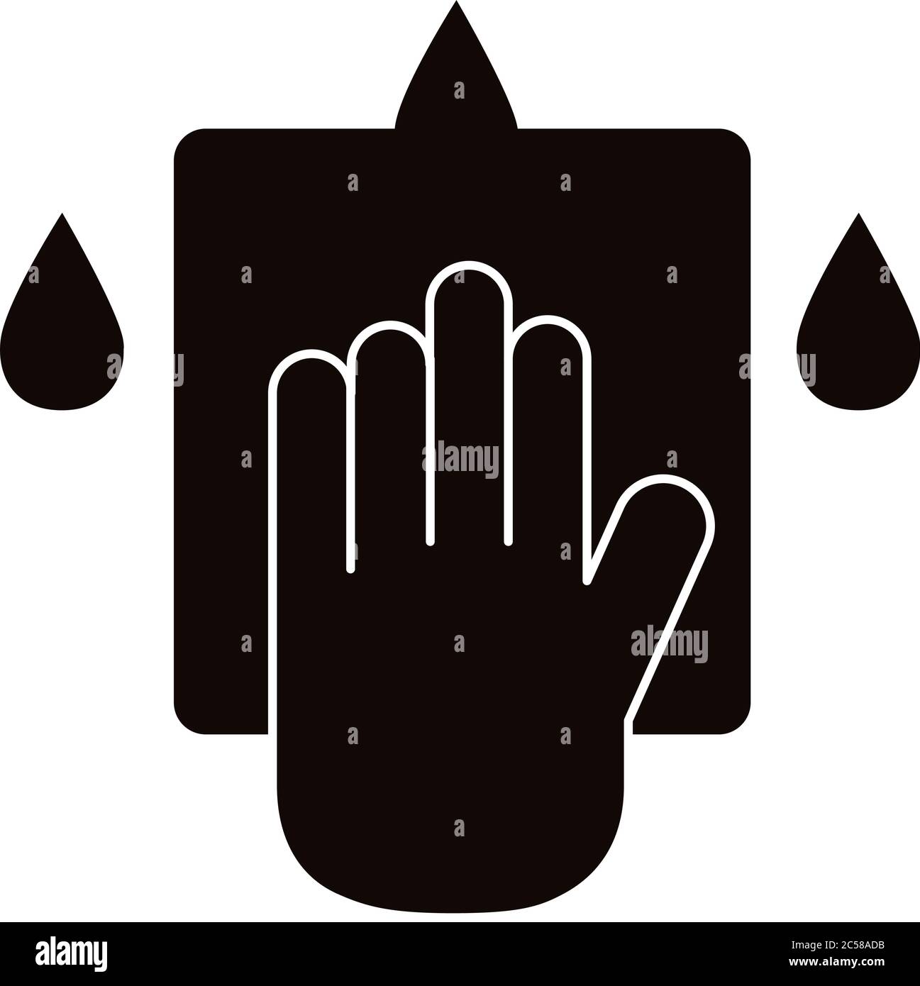hand clean silhouette style icon vector illustration design Stock ...