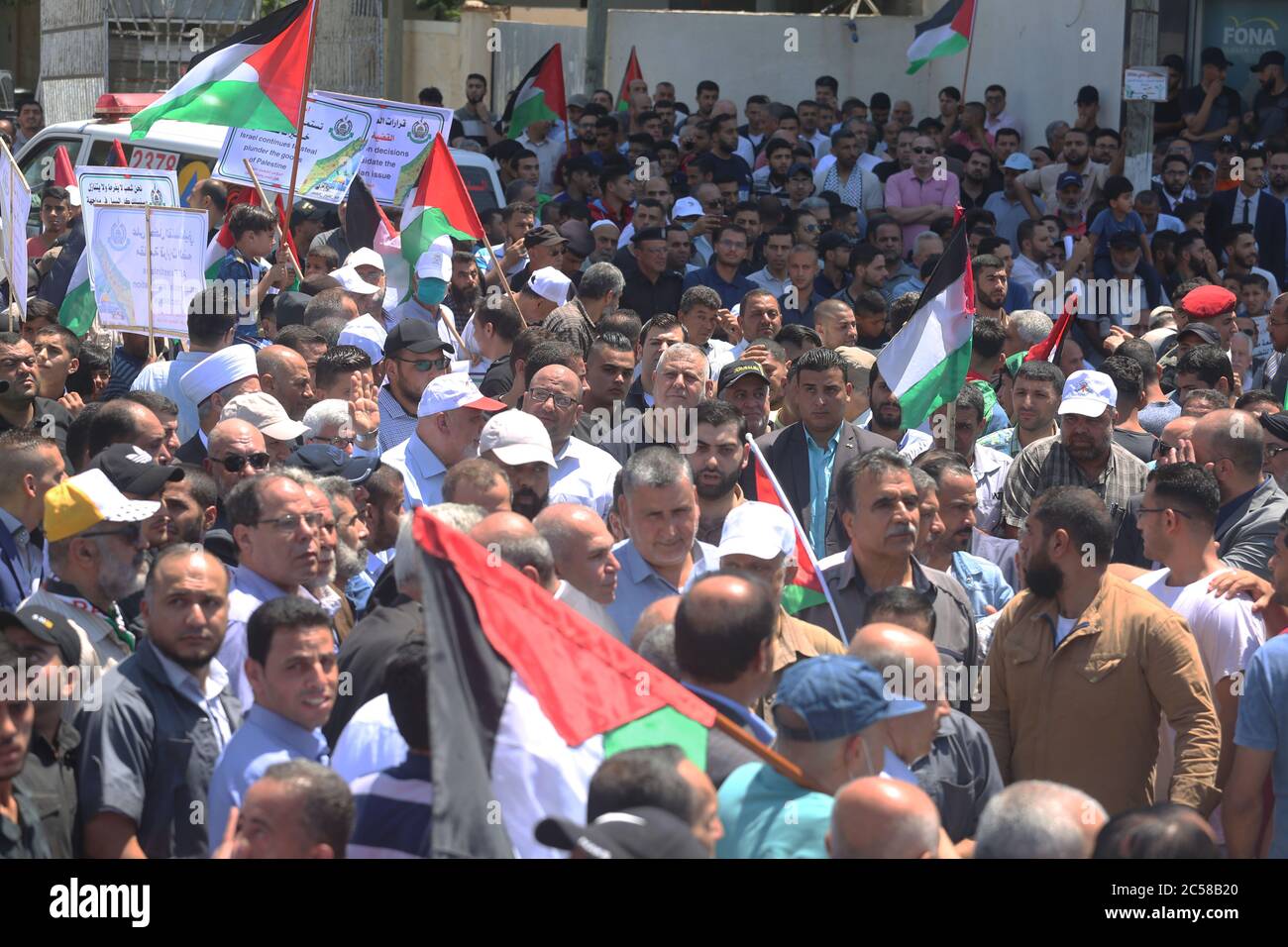 Gaza City The Gaza Strip Palestine 1st July 2020 Palestinians Take