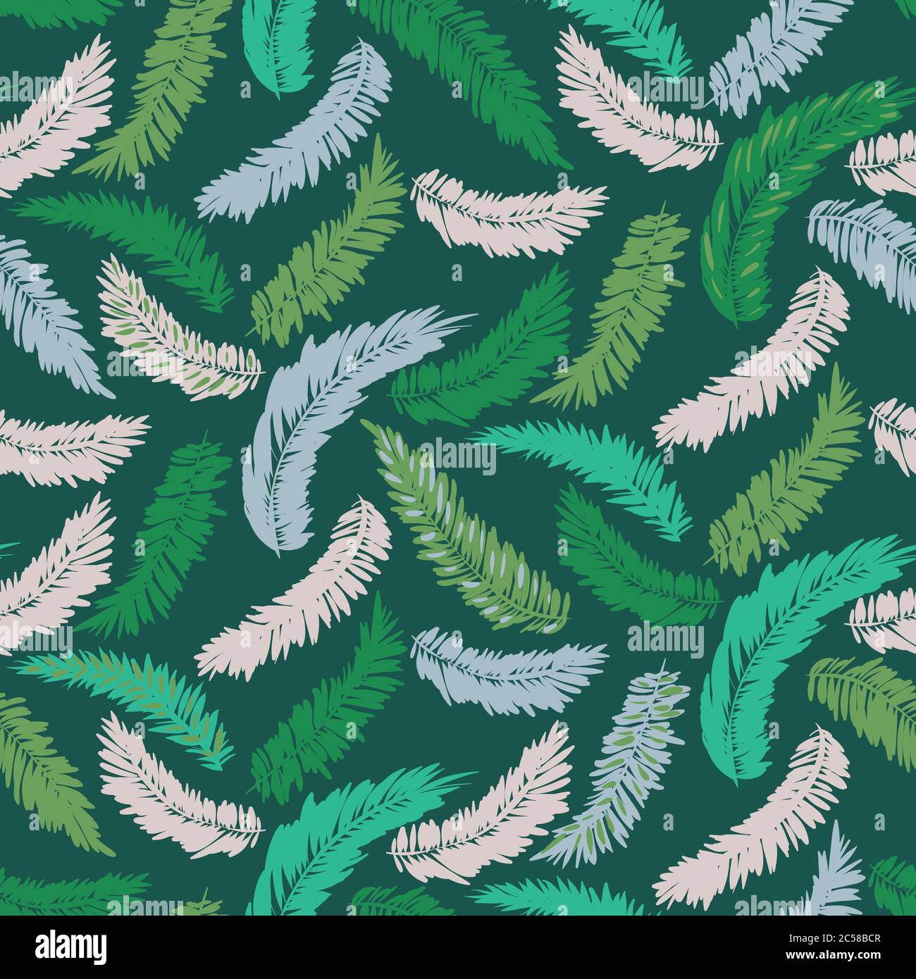 Emerald green feathers Stock Vector Images - Alamy