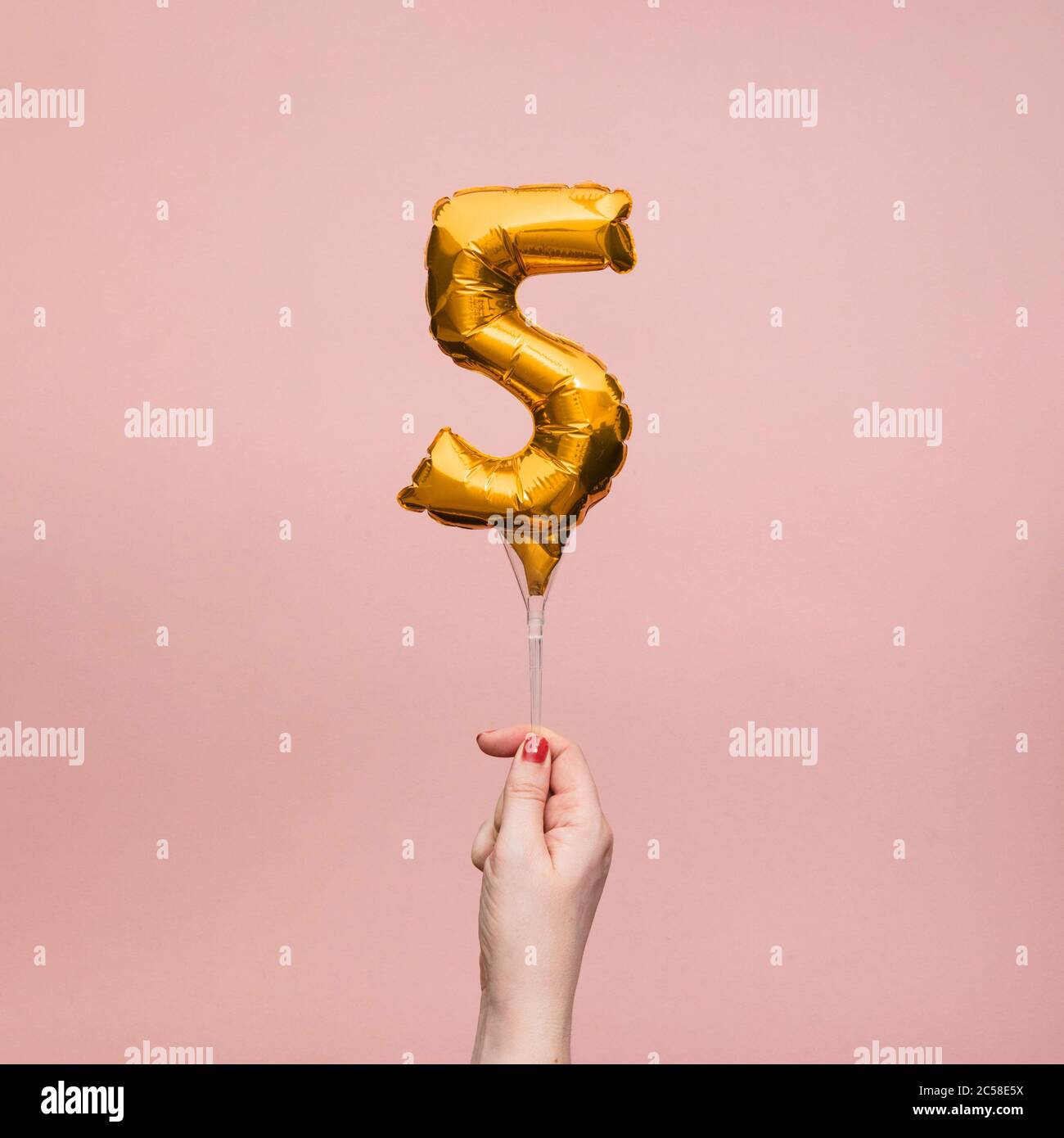 Happy 5th birthday balloon hi-res stock photography and images - Alamy