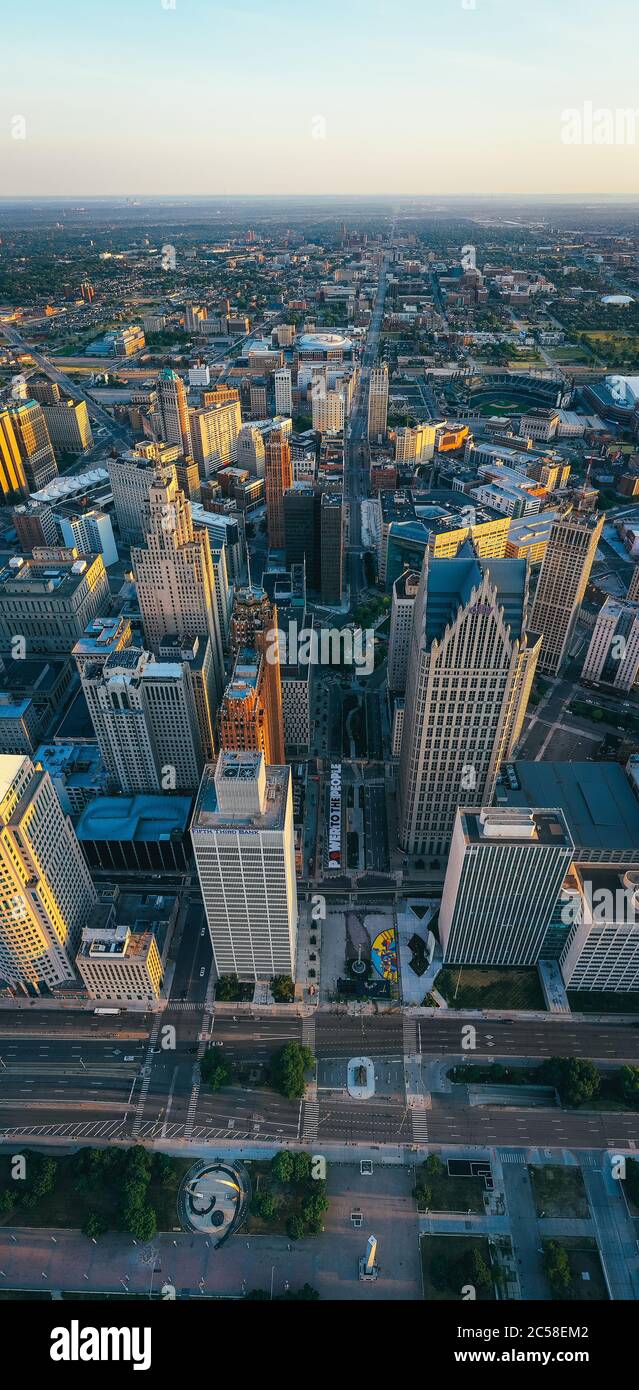 Detroit panorama hi-res stock photography and images - Alamy