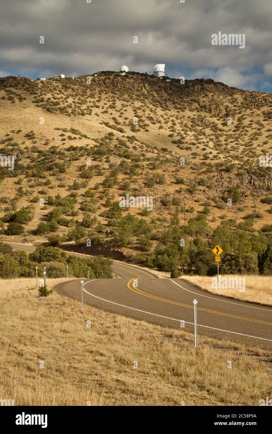 McDonald Observatory at Mount Locke in Davis Mountains in winter, near ...
