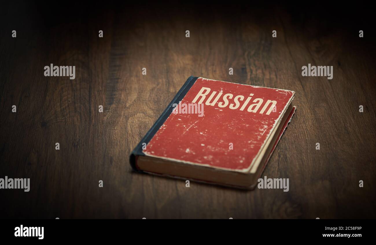 Book of Russian language. Learning concept Stock Photo - Alamy